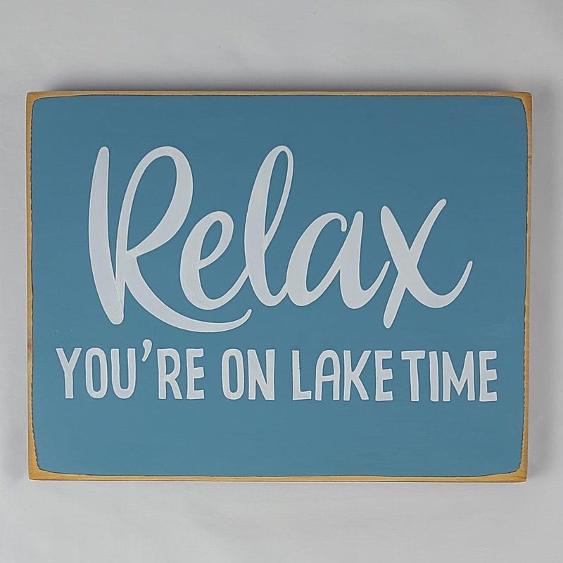 Lake Relax Sign - Etsy