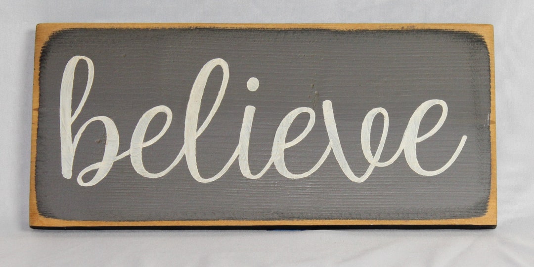 Believe Wooden Sign - Etsy