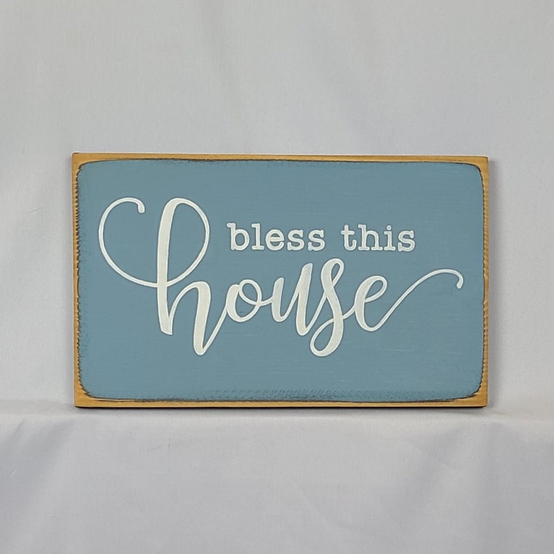 Bless This House Wooden Sign - Etsy
