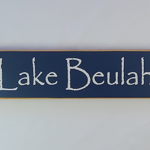 Lake Beulah Wooden Sign - Etsy