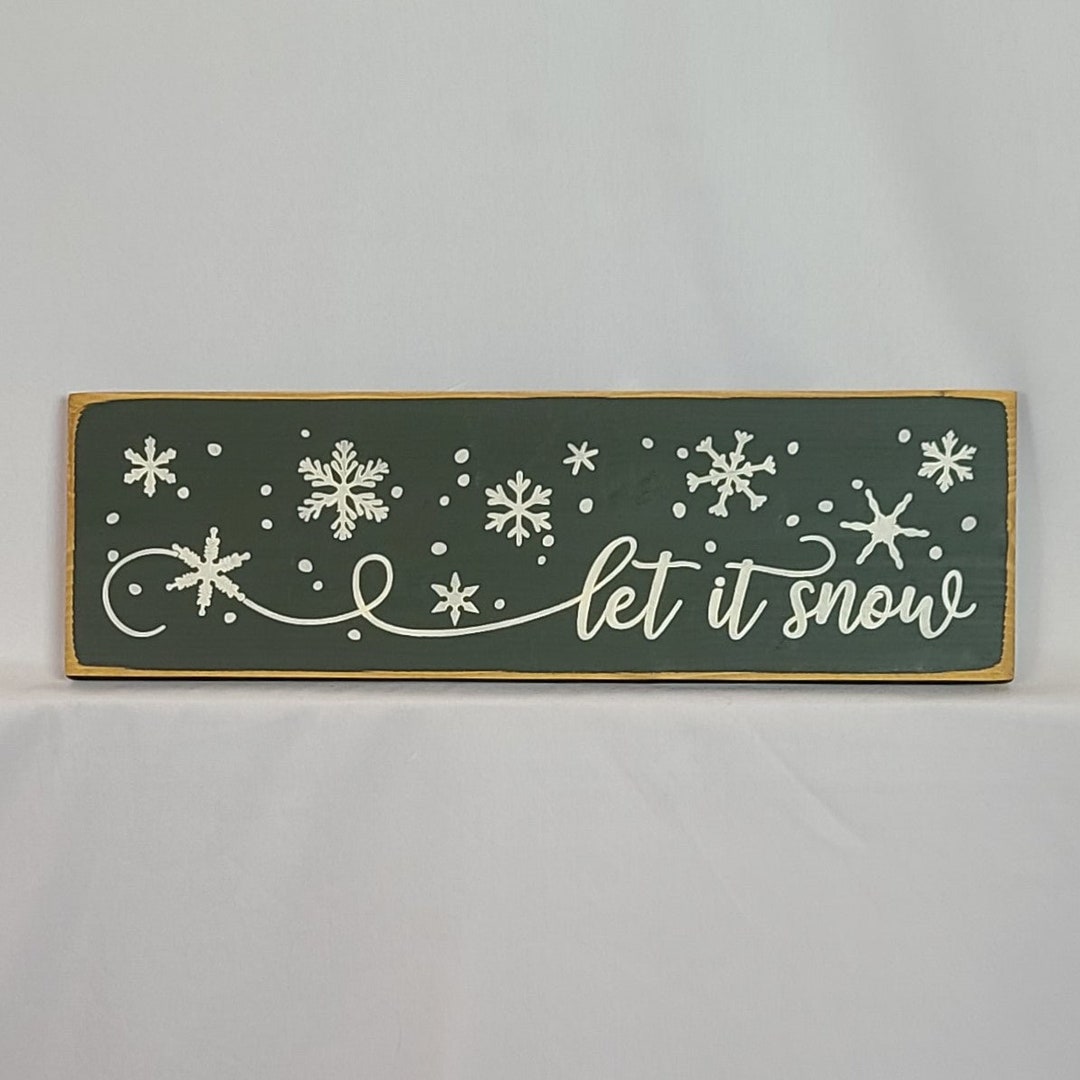 Let It Snow Wooden Sign - Etsy
