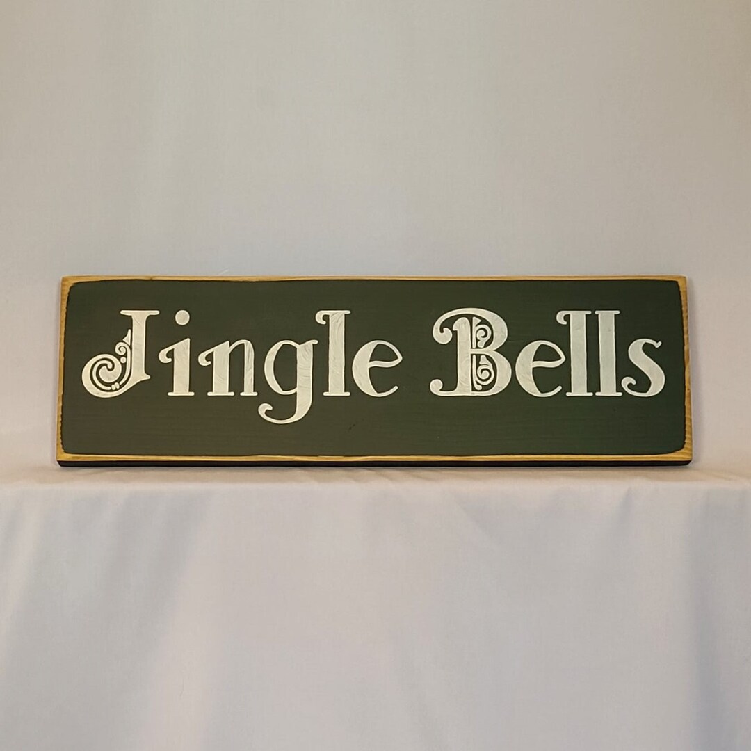 Jingle Bells Wooden Sign - Etsy