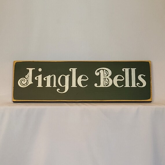 Jingle Bells Wooden Sign - Etsy