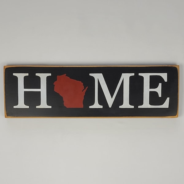 Wisconsin Home Sign - Etsy