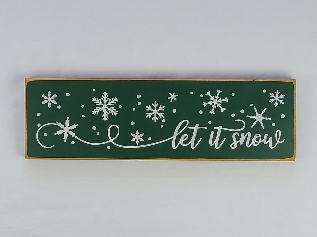 Let It Snow Wooden Sign - Etsy
