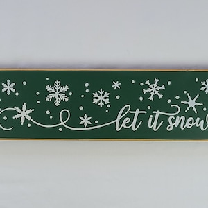 Let It Snow Wooden Sign - Etsy