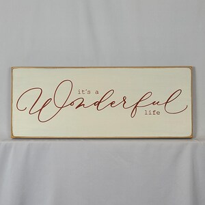 Vintage Wooden "it's A Wonderful Life" Sign, Christmas Decor - Etsy