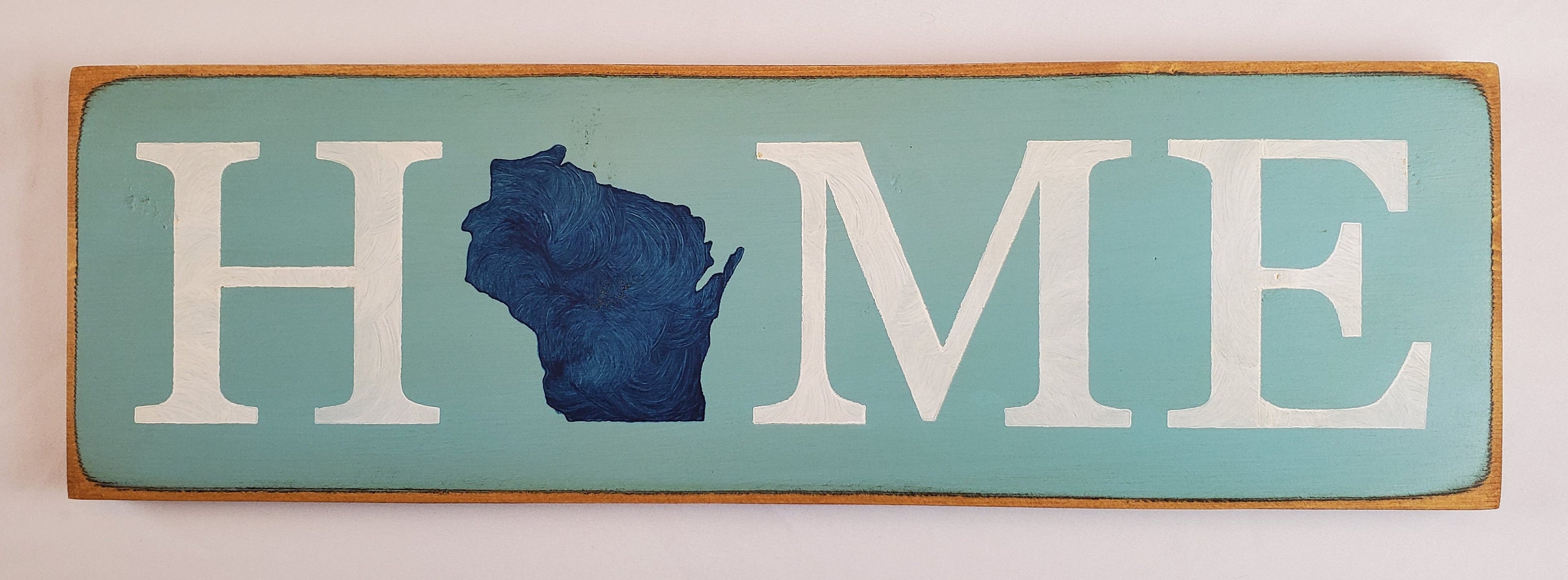 Home Wisconsin Decorative Wooden Sign - Etsy