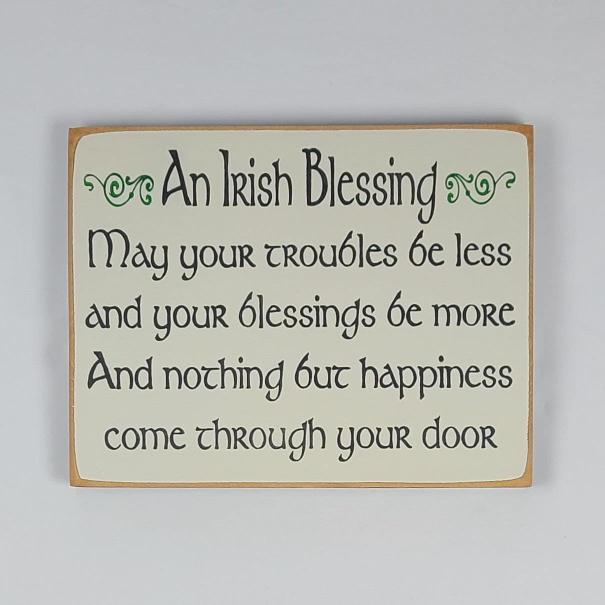 An Irish Blessing May Your Troubles Be Less Wooden Sign - Etsy
