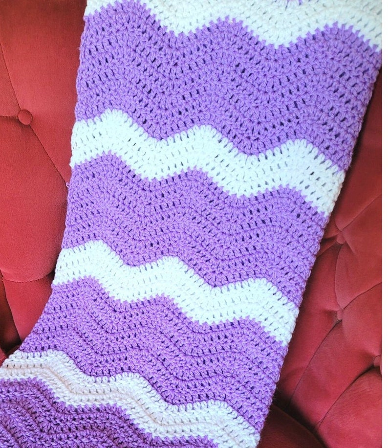 Beautiful Newborn Baby Girl Violet Blanket Handmade, Purple Knit Afghan ...