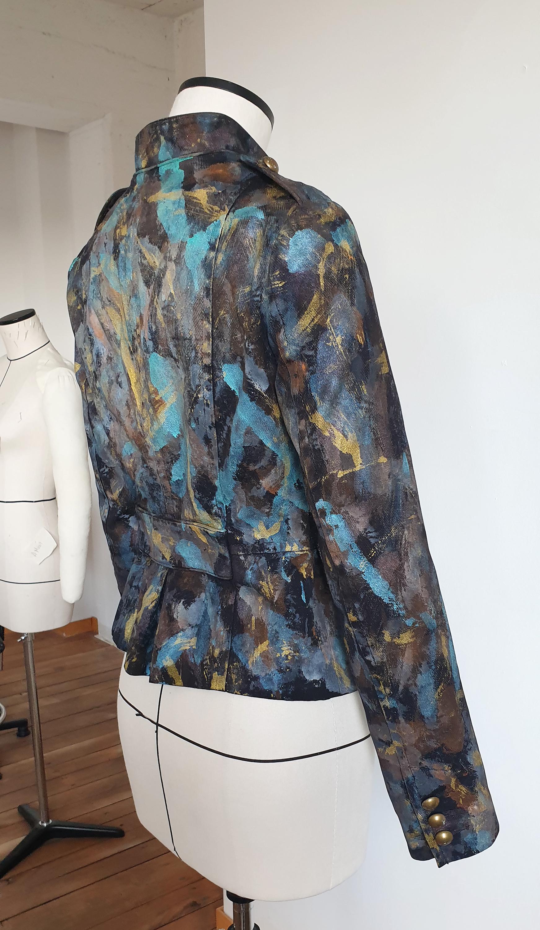 Hand Painted Jacket, Unique Upcycle Artwork, One of a Kind. - Etsy