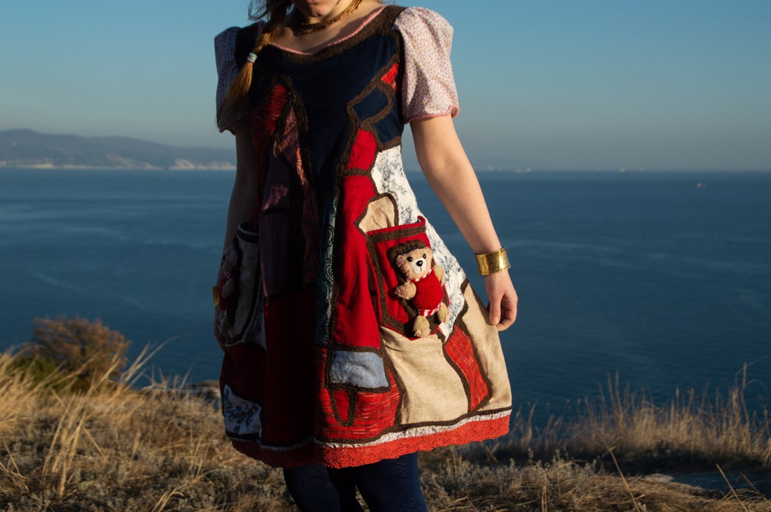 Patchwork Dress, One-of-kind, Boho Dress, Recycled Dress - Etsy