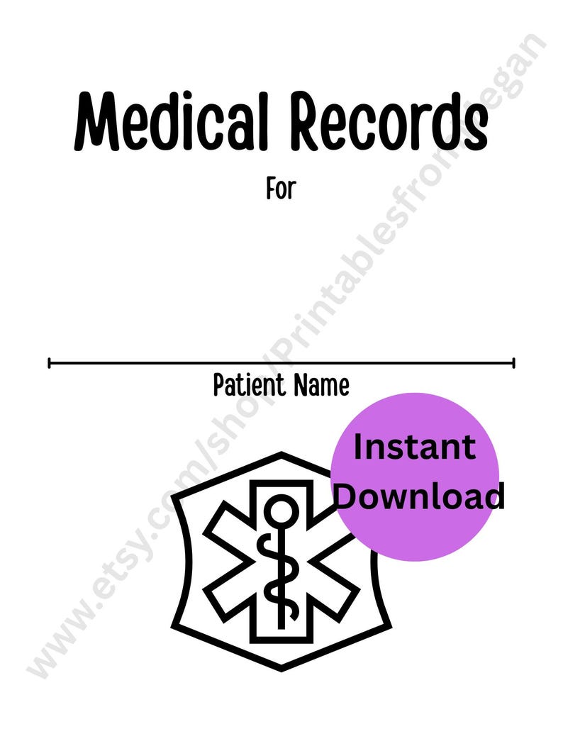 Chronic Illness Planner Medical Binder Fillable PDF Health Organizer ...