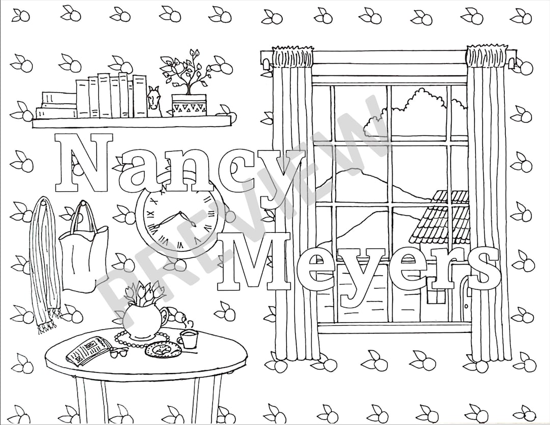 NANCY MEYERS Coloring Page - Etsy