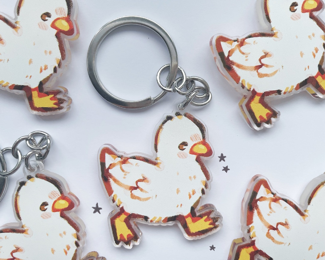 Duck Acrylic Key Charm | 2in | Double Sided | Duck Charm - Etsy