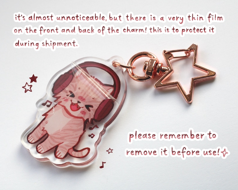 Jamming Cat Acrylic Key Charm | Meme Cat With Headphones, Music | 2in ...