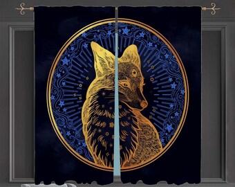 Fox Window Curtain - Etsy