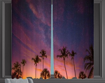 Starry Night Window Curtain - Etsy