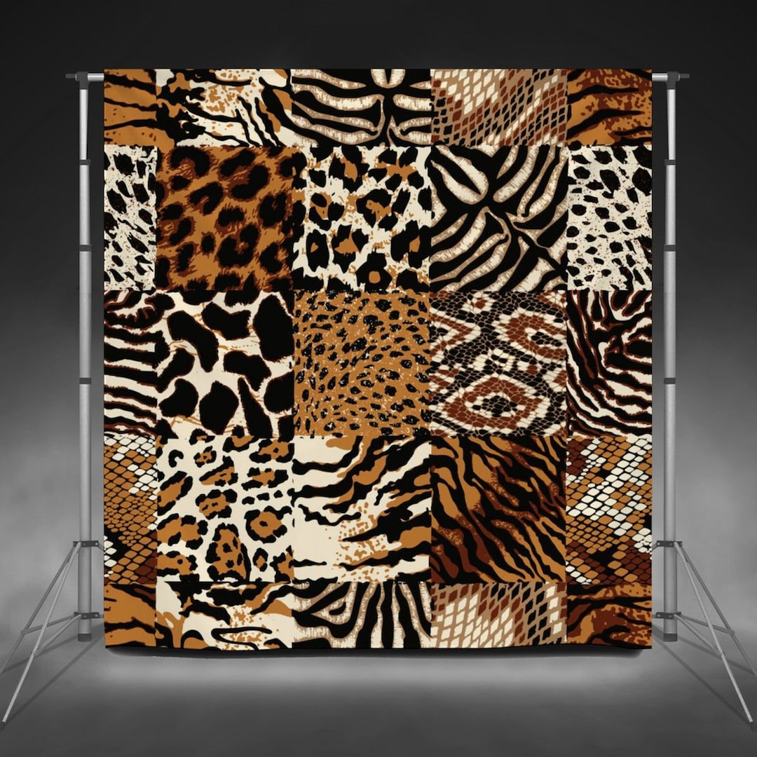 Animal Print Backdrops Animals Skin Fabric Backdrop Black - Etsy