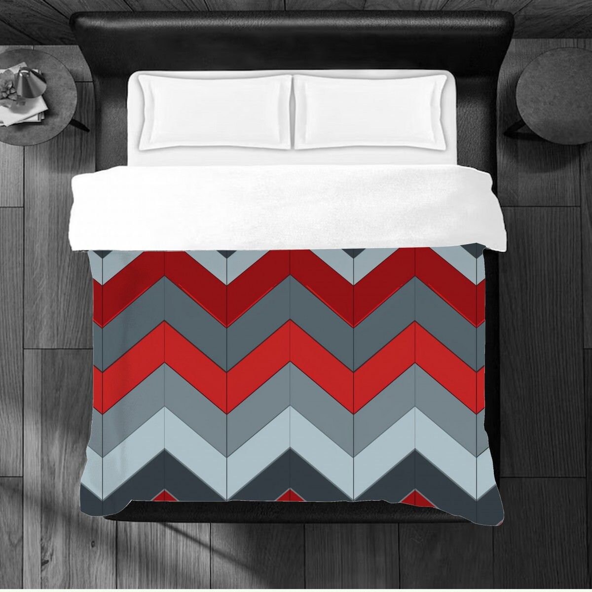 Red Chevron Comforter