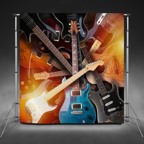 Guitar Photo Backdrop - Etsy