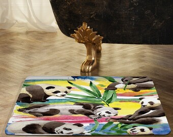 Bathroom Mat Panda - Etsy