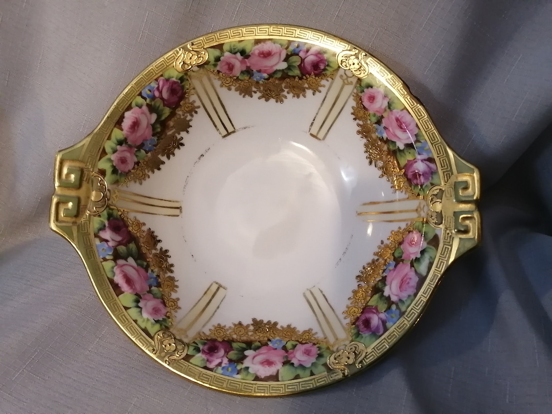 Antique Nippon Hand Painted Bowl With Handles (1910's) - Etsy