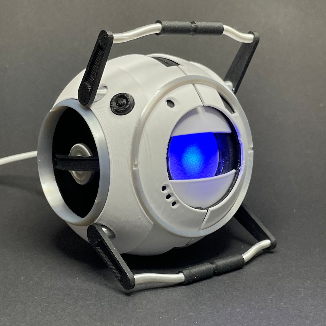 Portal Wheatley Figure – 3D Printed Model With LED Light – Moving ...