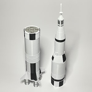 Saturn V Model Rocket Kit 3D Printed Magnetic Toy Space Decorations ...