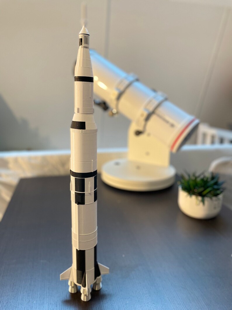Saturn V Model Rocket Kit 3D Printed Magnetic Toy Space Decorations ...