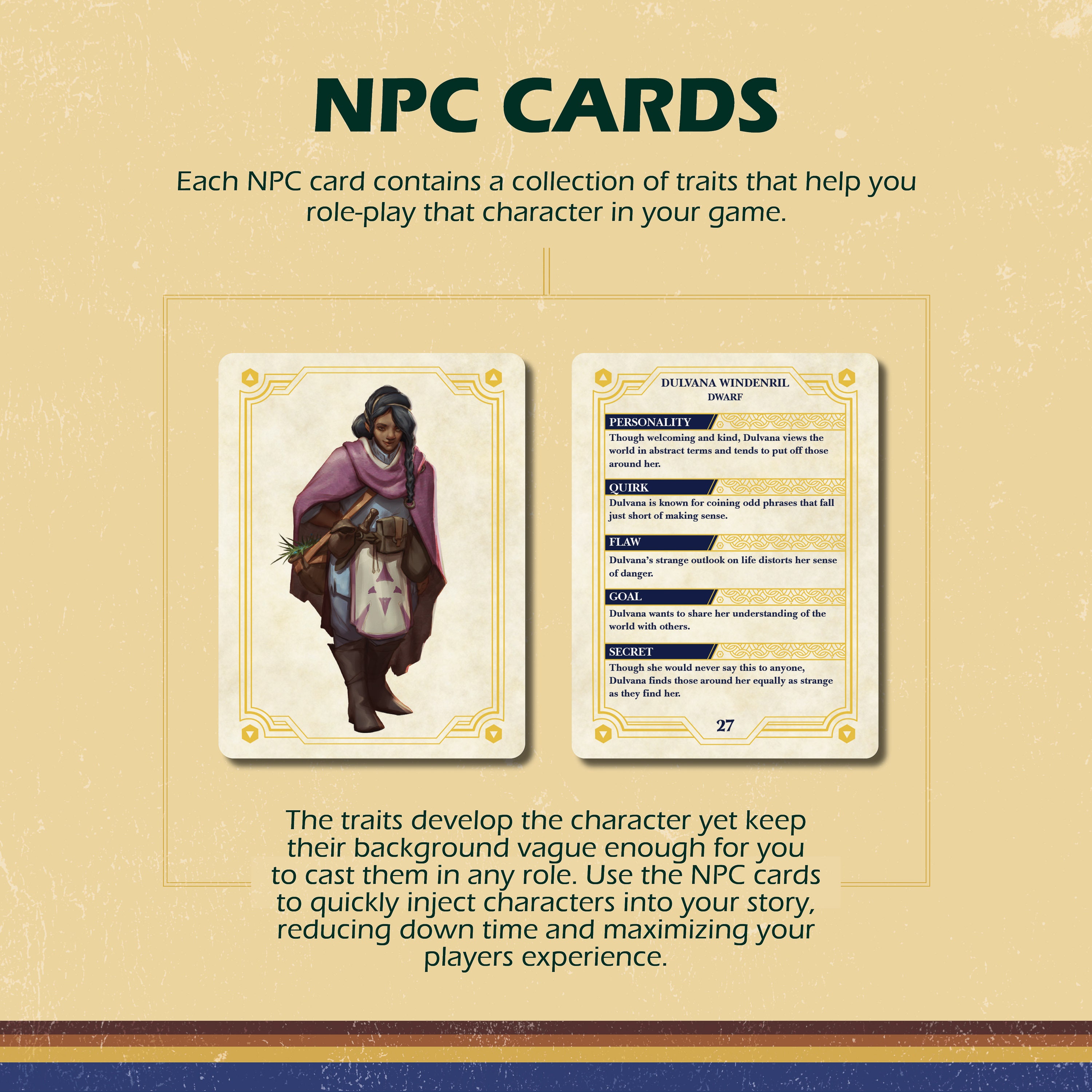 DND NPC Booster 2, Premade Pre-generated Characters, Roleplaying Game ...