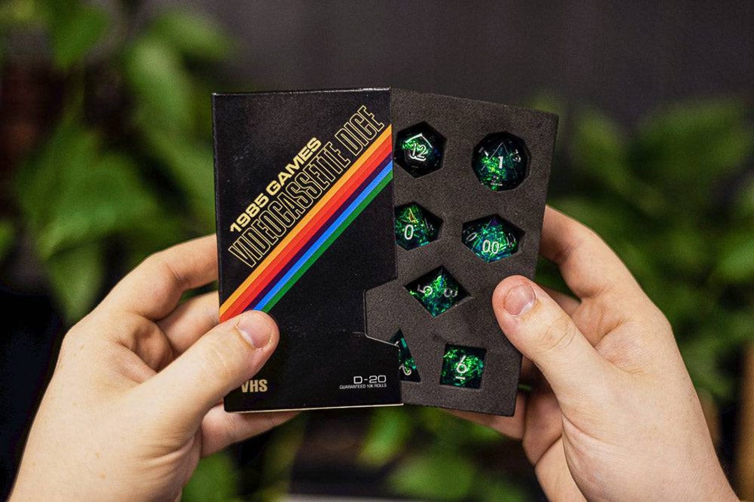 VHS Dice Set Surge – Resin RPG Dice Collection for Roleplaying Games ...