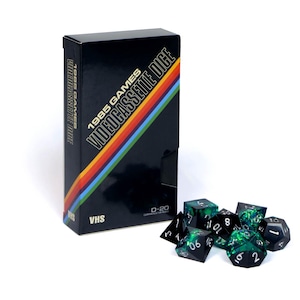 Vhs-inspired Resin Surge Dice Set for RPG - Sharp Edge Collection ...