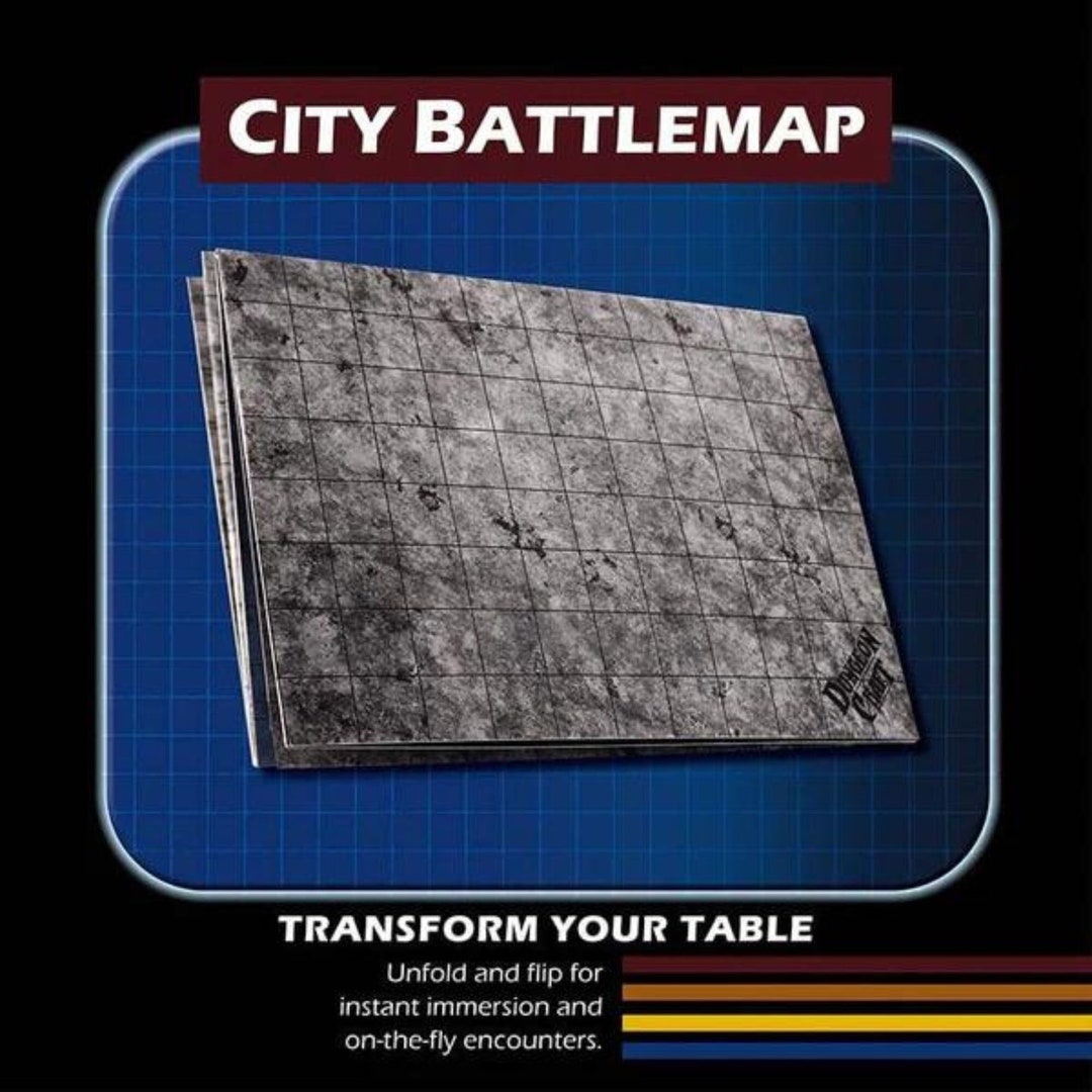 City Battle Map, RPG Tabletop Terrain, Fantasy Gaming Maps, Cityscape ...