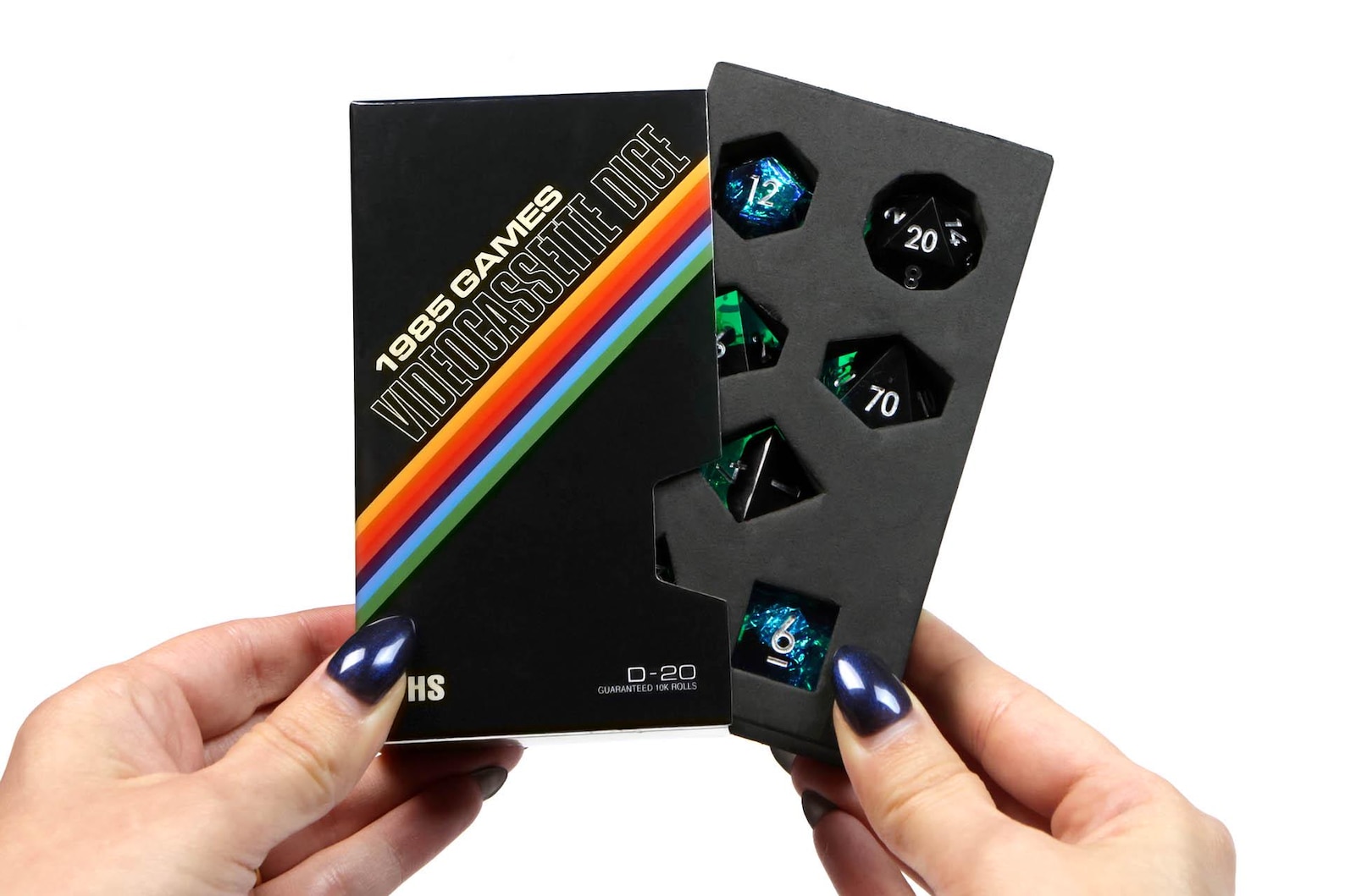 Vhs-inspired Resin Surge Dice Set for RPG - Sharp Edge Collection ...