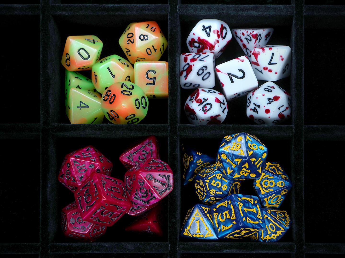 Fright Night Mystery Dice Pack – 7 Piece Spooky RPG Dice With Pin ...