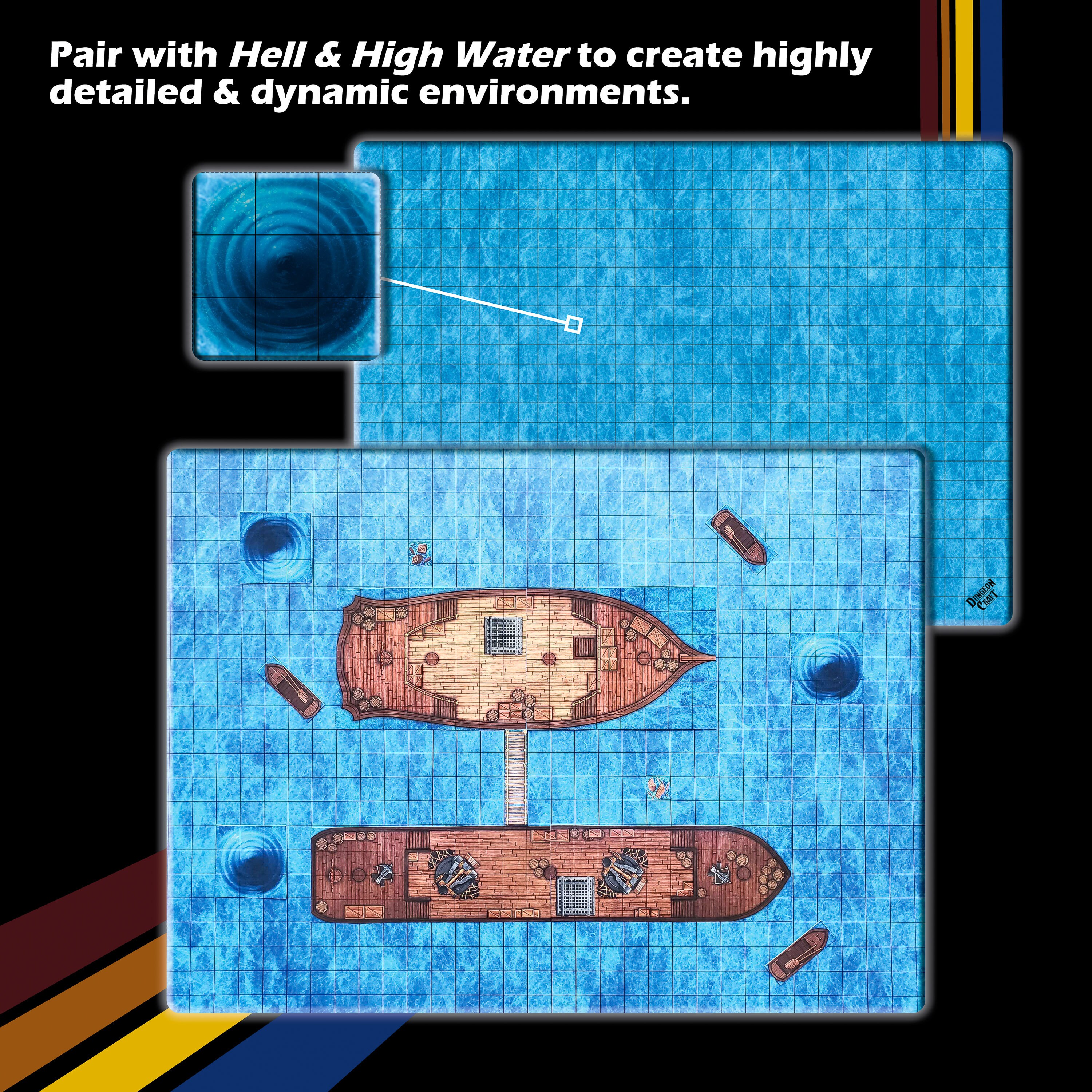 Ocean Battle Map, RPG Tabletop Terrain, Fantasy Gaming Maps, Maritime ...