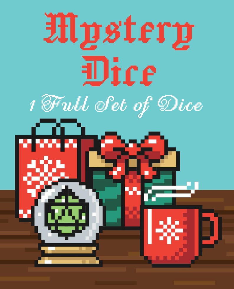 Festive Mystery Polyhedral Dice Set - Holiday RPG Gift Pack for Dnd ...