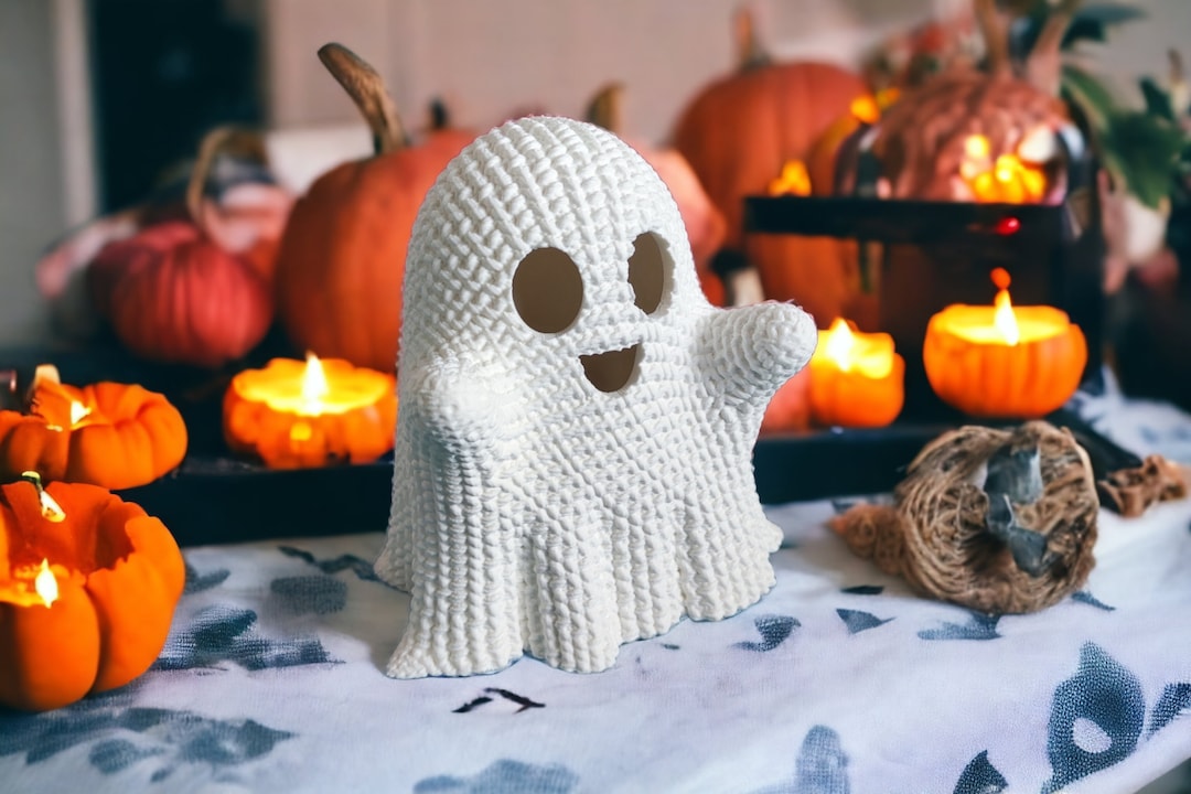 Crochet Halloween Ghost 3D Print Figure - Etsy UK