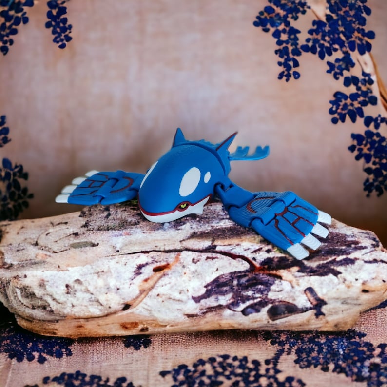 KYOGRE 3d Articulated Figure MULTICOLOR 3d PRINT - Etsy