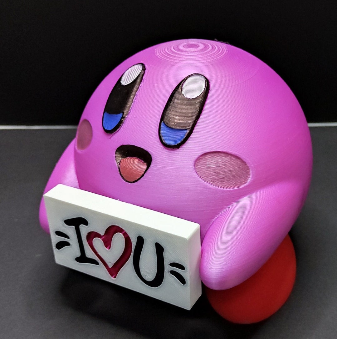 Kirby I Love You MULTICOLOR 3d PRINT Figurine - Etsy