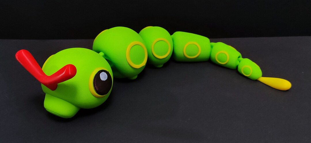 Przegubowa Caterpie Multicolorowa Zabawka Fidget Do Druku 3D - Etsy