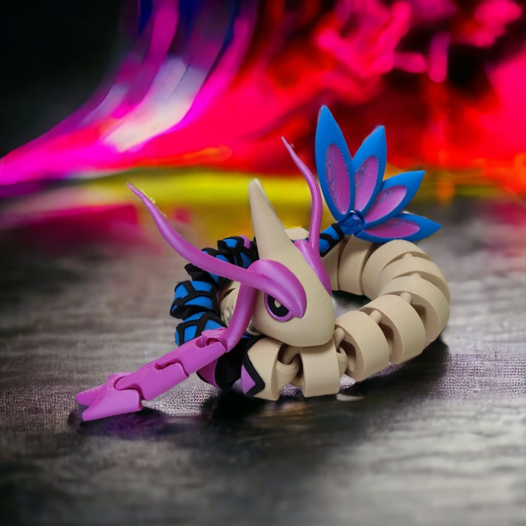 Articulated Milotic MULTICOLOR 3d Print Fidget Toy - Etsy
