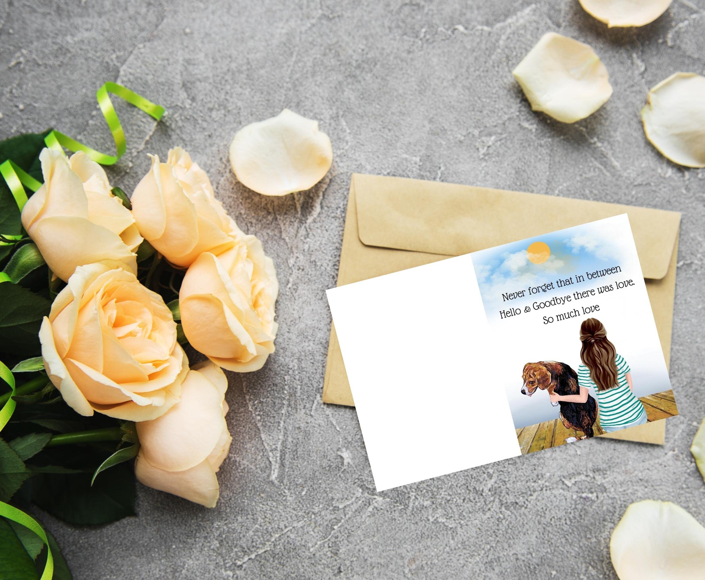 Sympathy Dog Card,dog Memorial Gift, Pet Loss Card,grieving Card Gift ...