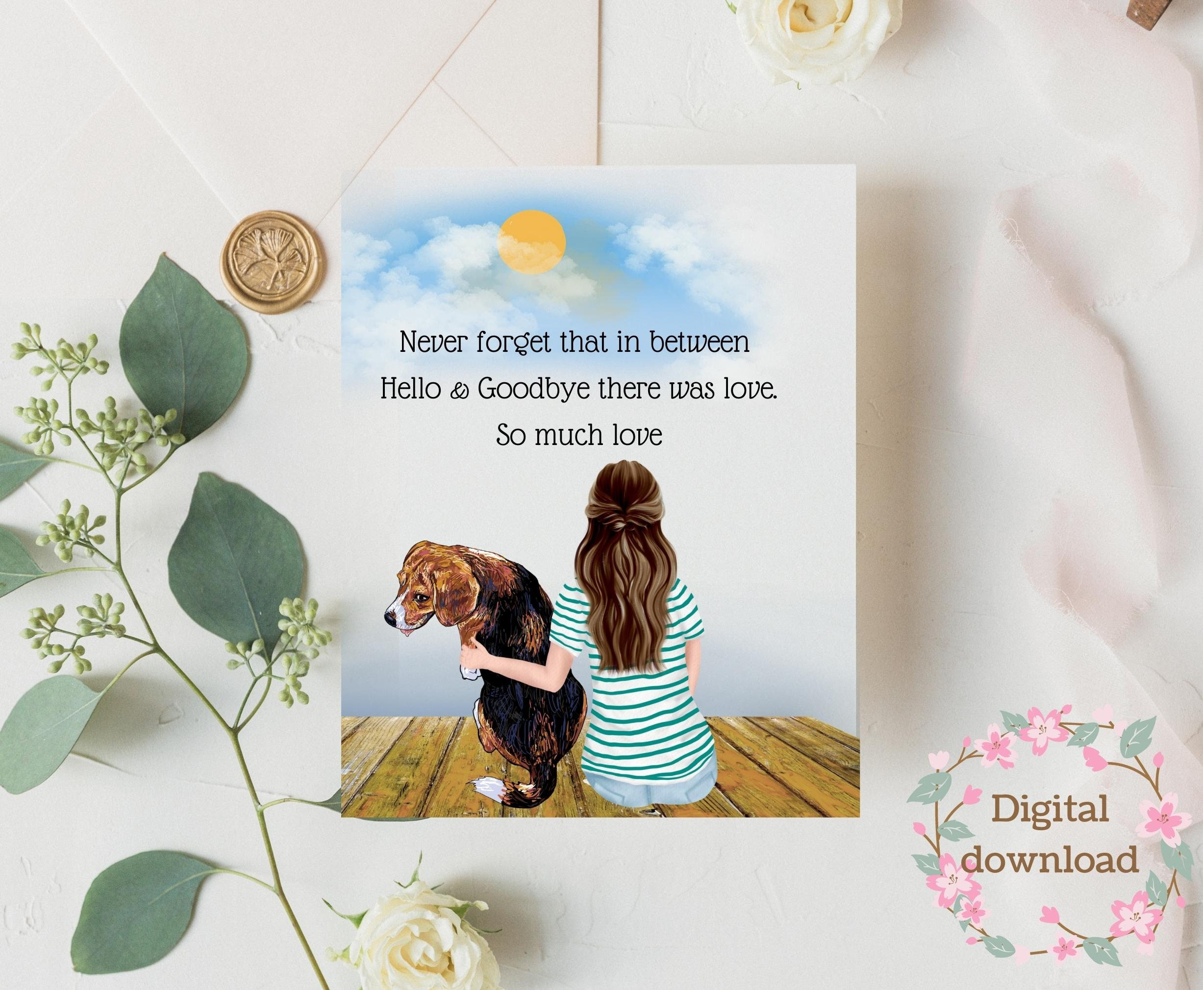 Sympathy Dog Card,dog Memorial Gift, Pet Loss Card,grieving Card Gift ...