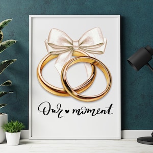 Our Moment| Wedding Rings| PNG Design Just Married| Wedding Gift| T ...