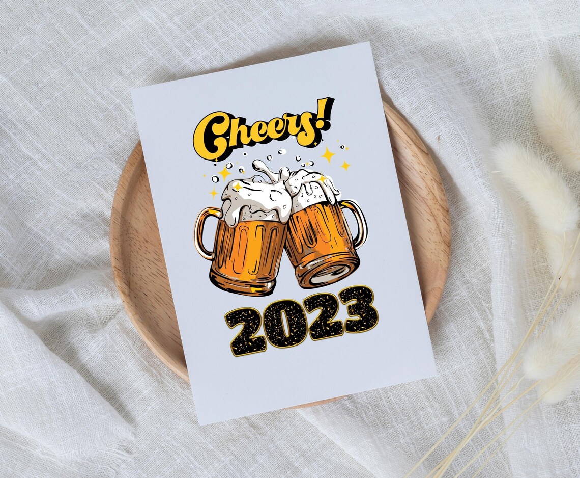 Cheers Happy New Year PNG Cheers to 2023 Hello New Year PNG - Etsy