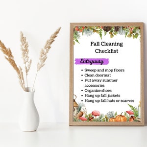 Fall Cleaning Checklist Whole House Fall Cleaning Cleaning - Etsy