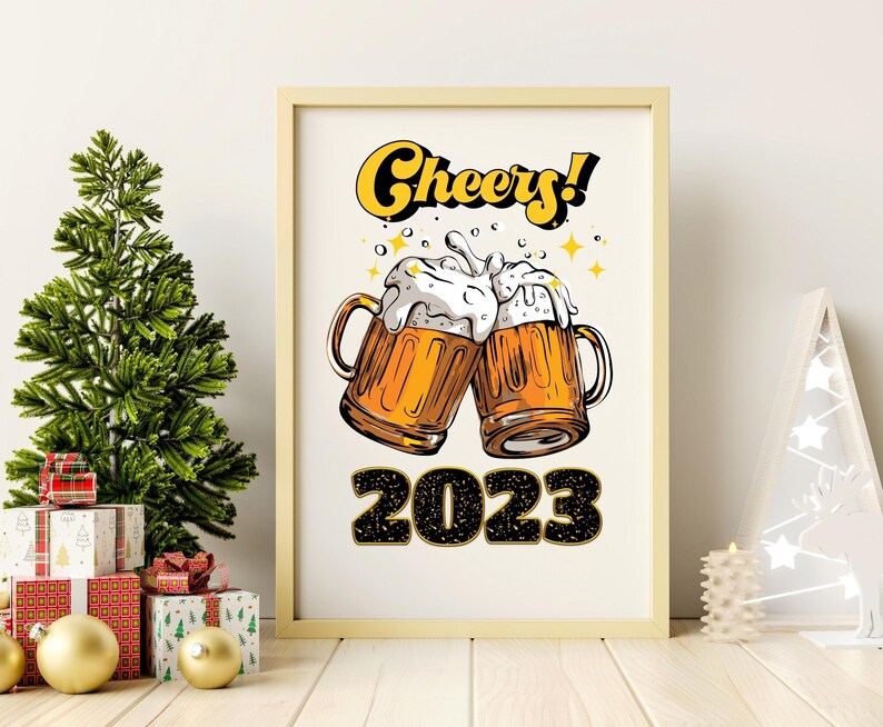 Cheers Happy New Year PNG Cheers to 2023 Hello New Year PNG Happy ...