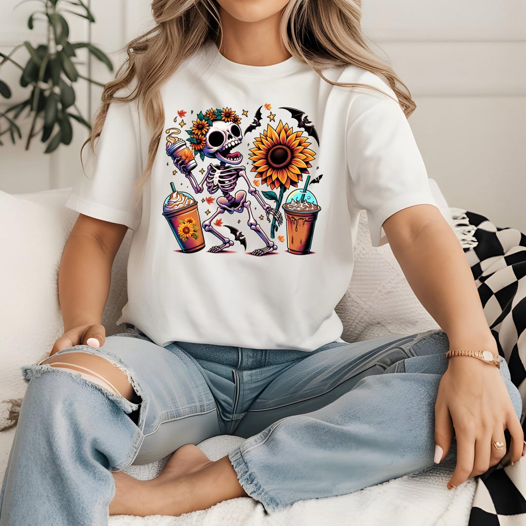 Fall Skeleton Clipart, Digital Download, Spooky Vibes, Autumn Season ...